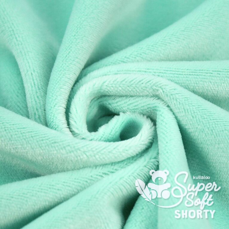 Mint green minky fabric ⋆ SuperSoft SHORTY ⋆ kullaloo CA Inc.