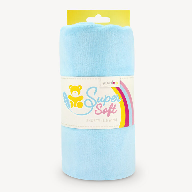 Light blue minky fabric ⋆ SuperSoft SHORTY ⋆ kullaloo CA Inc.