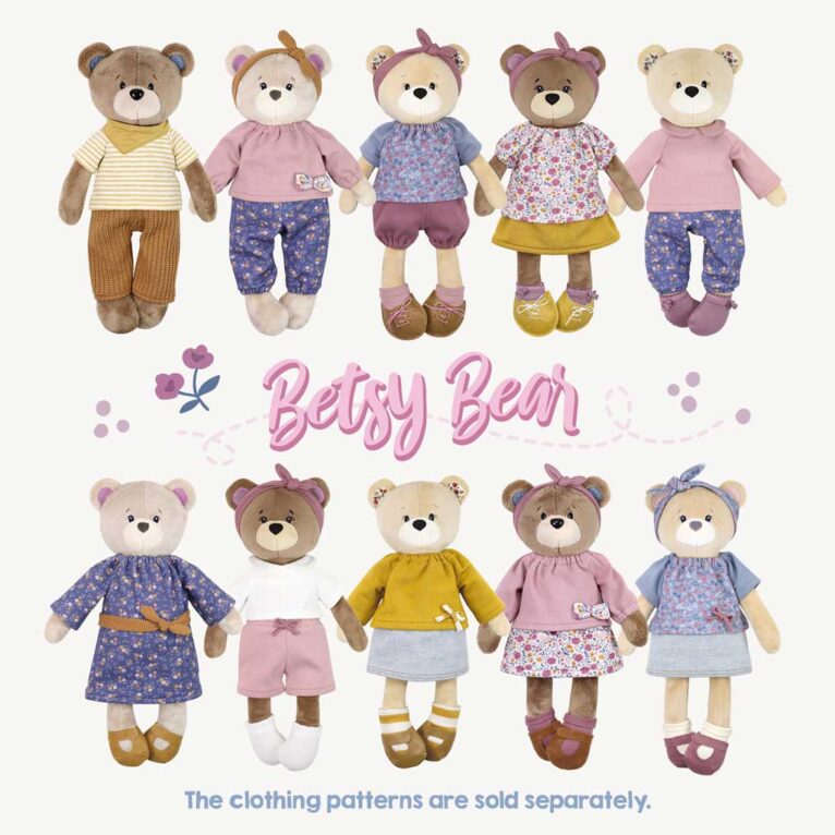 Teddy sewing pattern "BETSY BEAR" ⋆ Dress Me Bestie ⋆ kullaloo CA Inc.