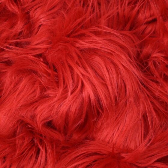 True red fake fur fabric, super soft, fuzzy material ⋆ FANTASTIC Furs ⋆ ...