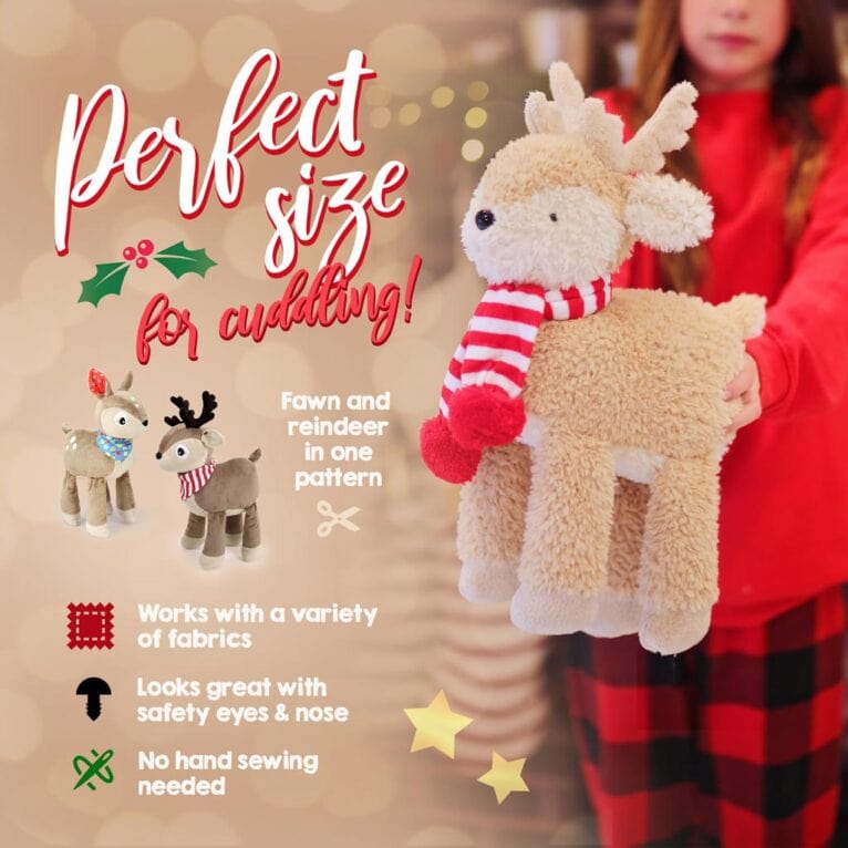 Deer pattern "MOMO": sew a reindeer or fawn stuffed animal ⋆ kullaloo ...