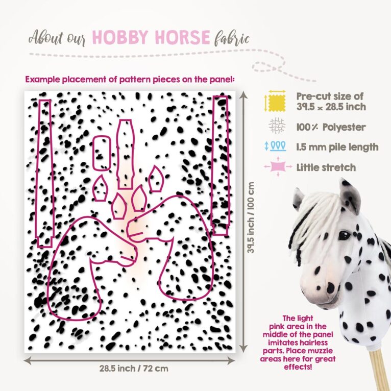Hobby Horse DIY kit with fabric & pattern for sewing 4 stick ponies ⋆ ...
